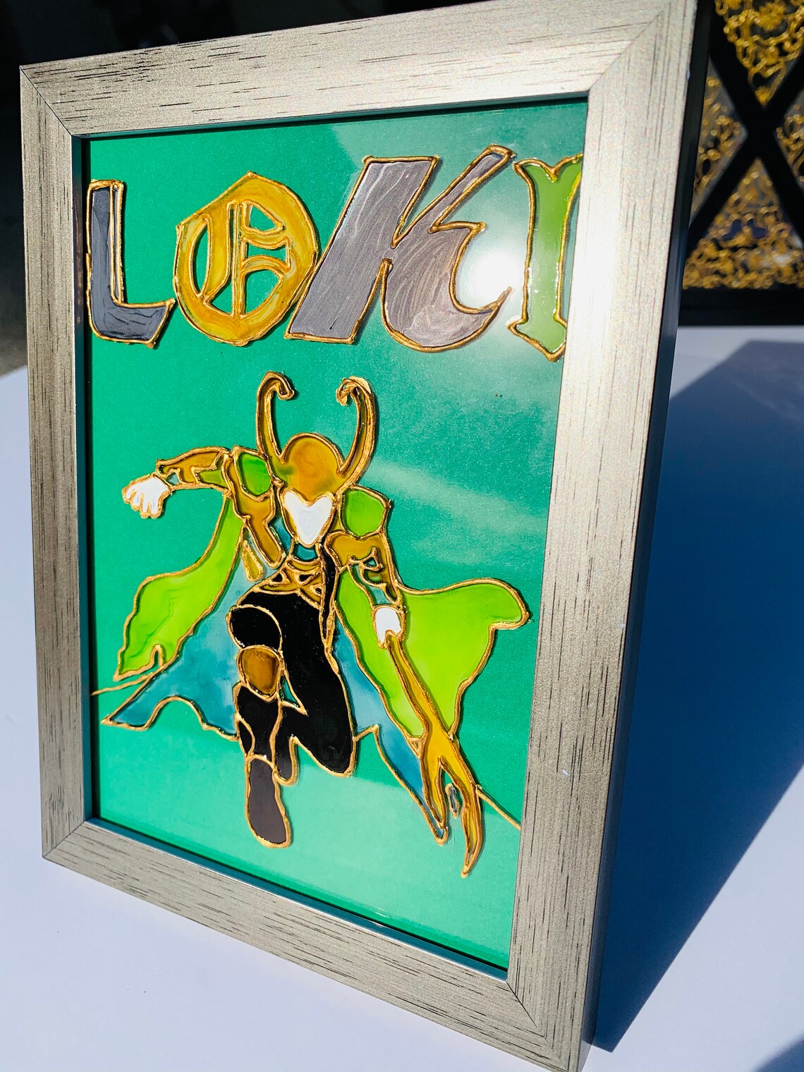 Marvel Loki | Glass Painting | Textured Art - Etsy