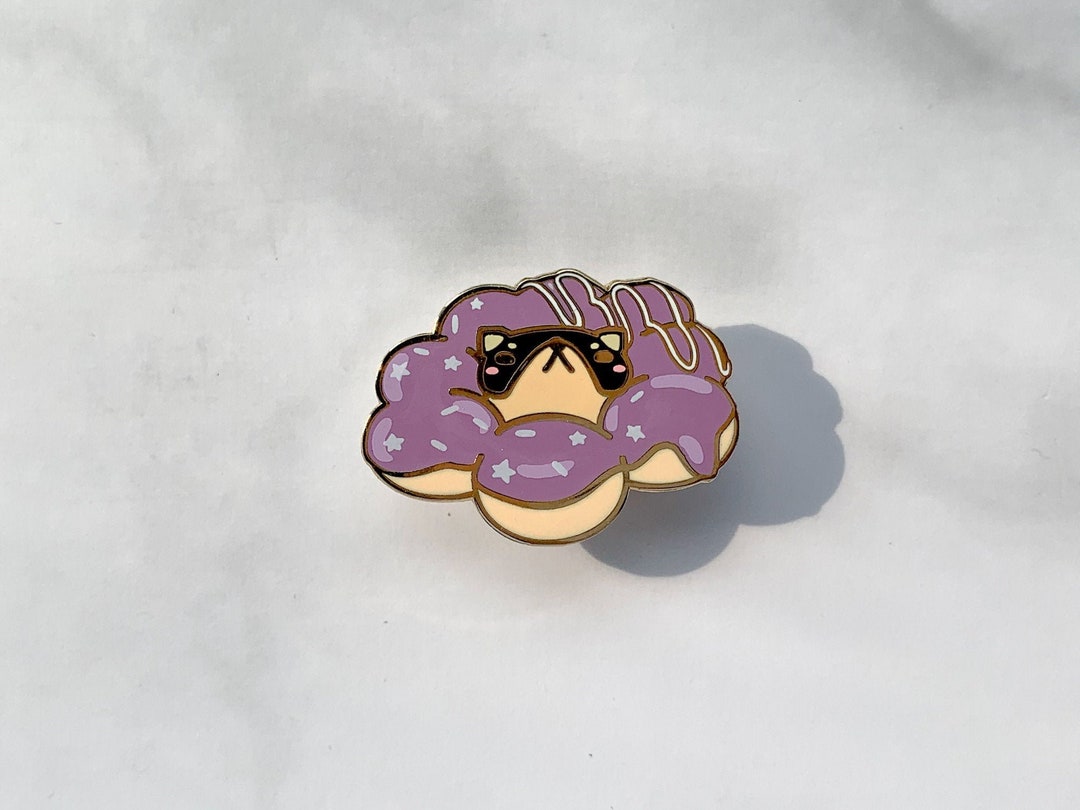 Taro Mochi Donut | Mochi Shibe Donuts | Enamel Pin - Etsy