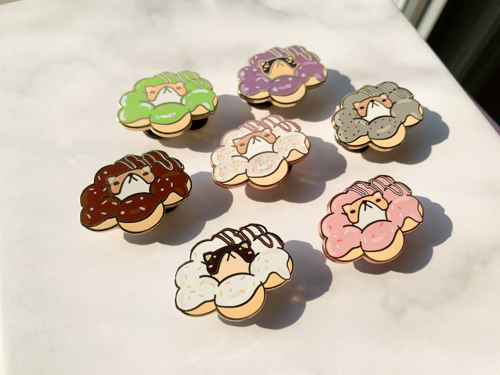 Taro Mochi Donut Mochi Shibe Donuts Emaille Pin - Etsy.de