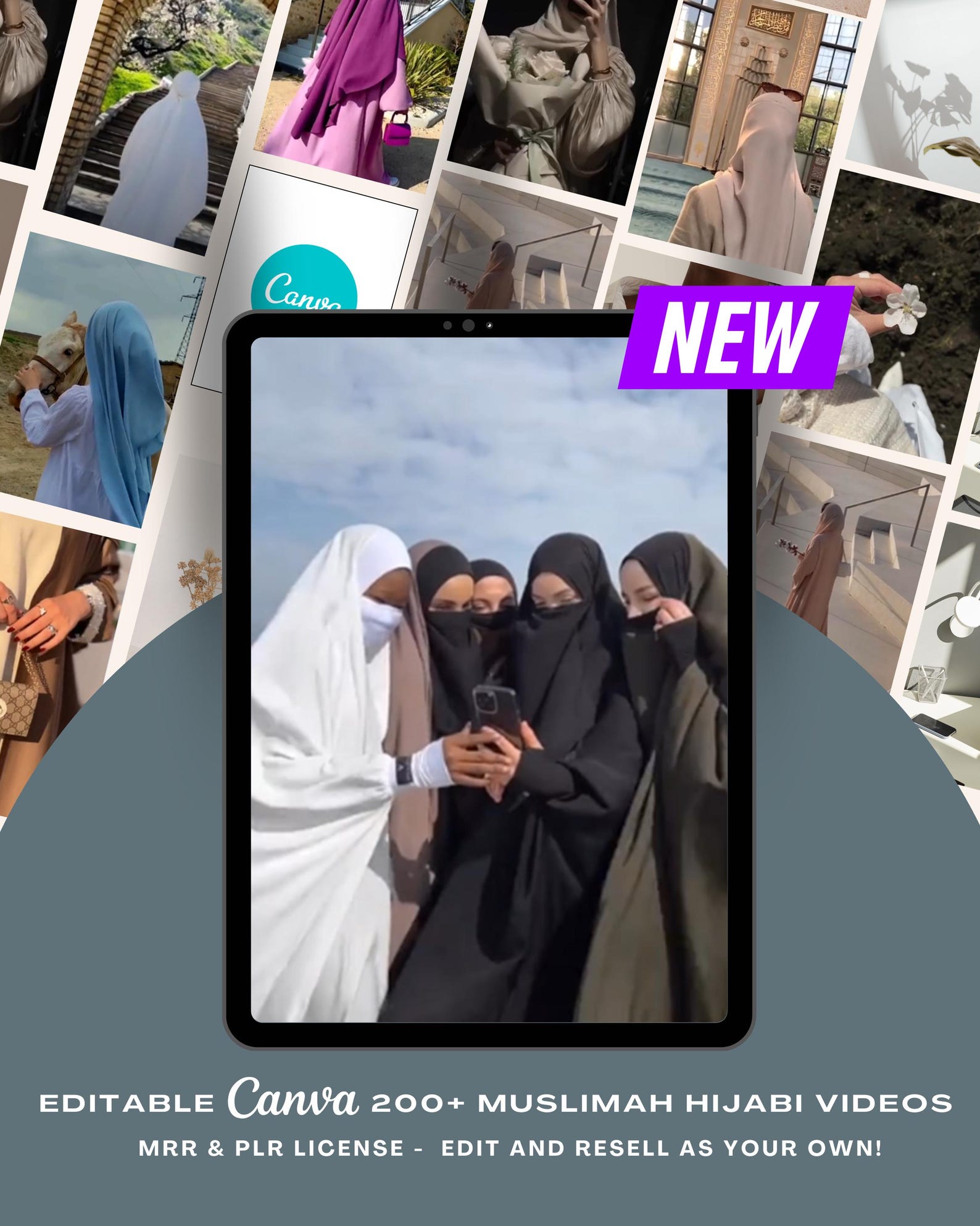 200+ Hijabi Faceless Aesthetic Stock Videos for Faceless Muslim ...