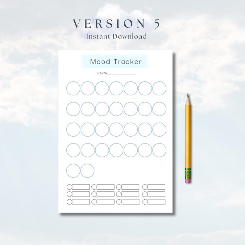 Mood Tracker Printable I Simple Mood Chart Daily Mood Journal, Emotion ...