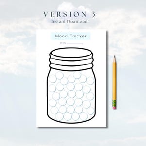Mood Tracker Printable I Simple Mood Chart Daily Mood Journal, Emotion ...