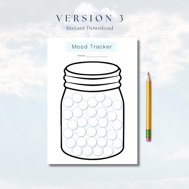 Mood Tracker Printable I Simple Mood Chart Daily Mood Journal, Emotion ...