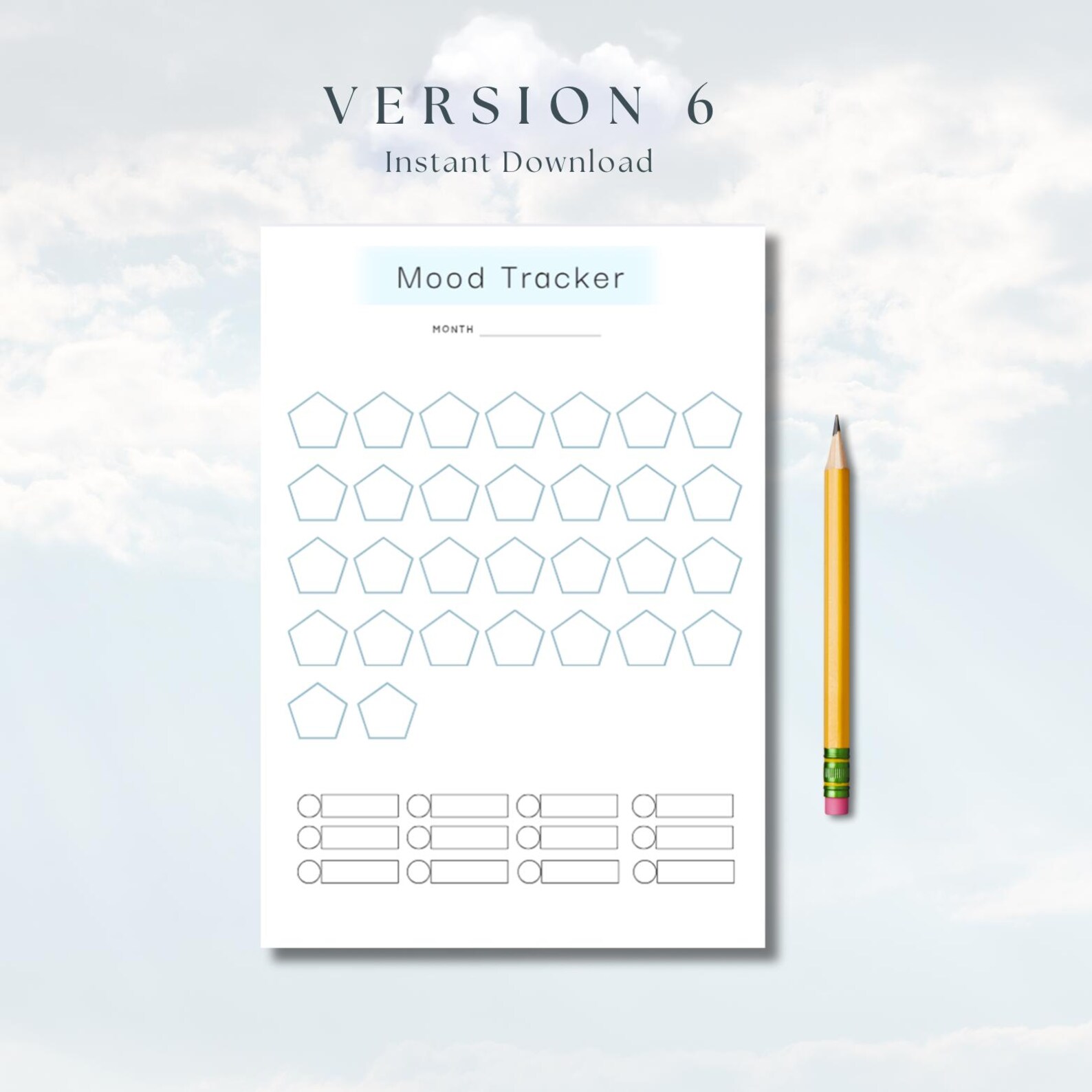 Mood Tracker Printable I Simple Mood Chart Daily Mood Journal, Emotion ...