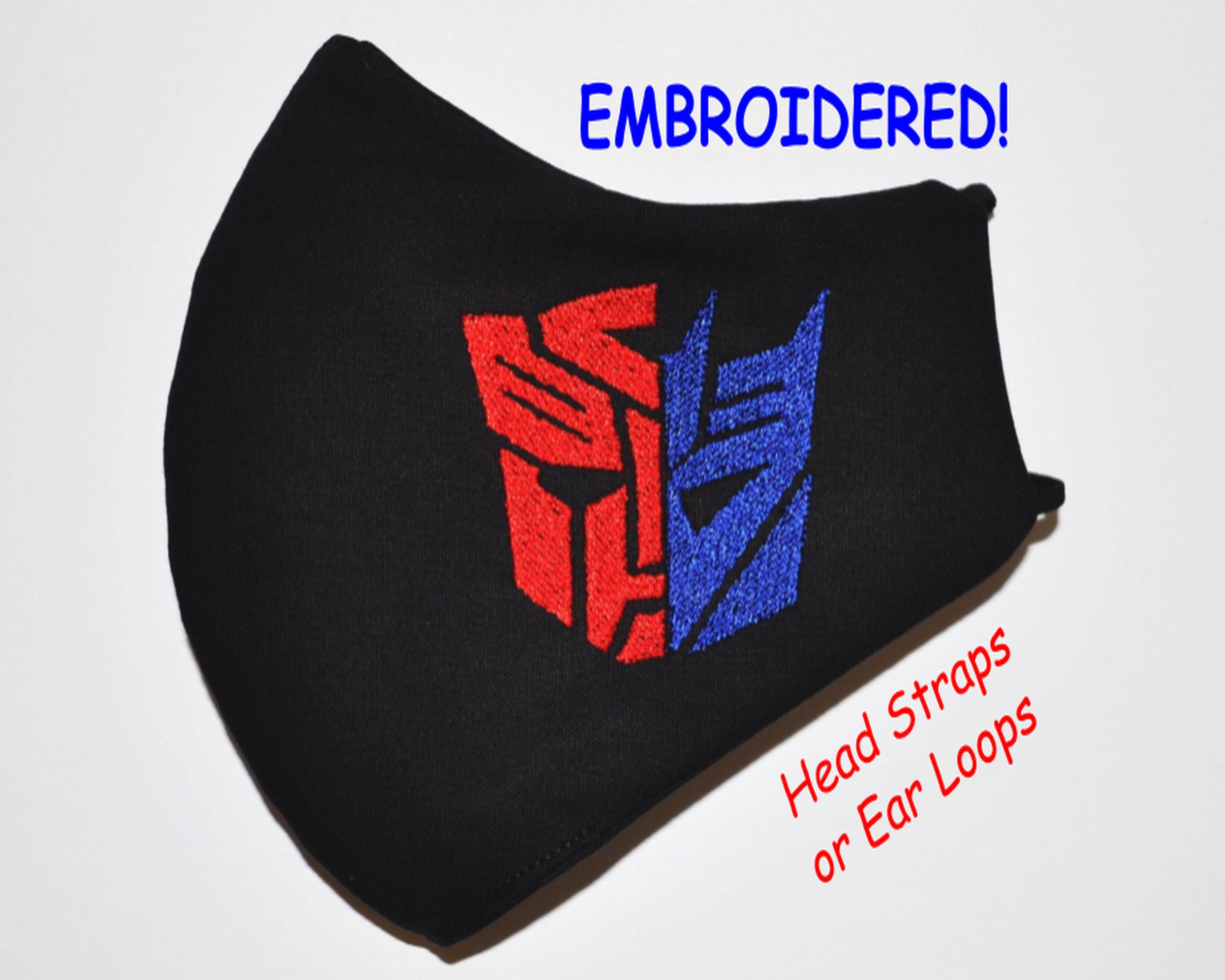 Transformers Autobot Decepticon Split Symbol Face Mask ADULT | Etsy