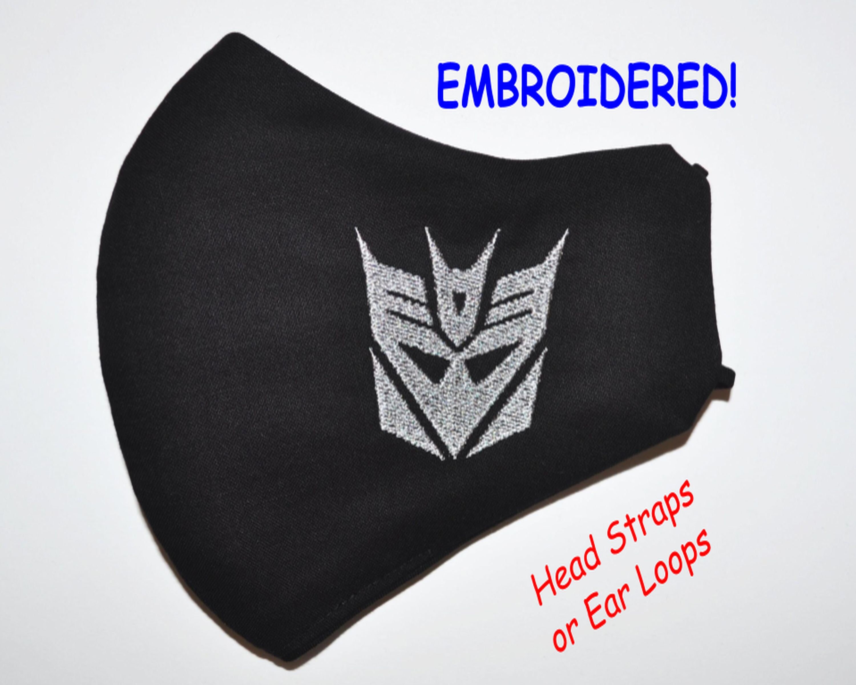 Transformers Decepticon Face Mask ADULT Embroidered | Etsy