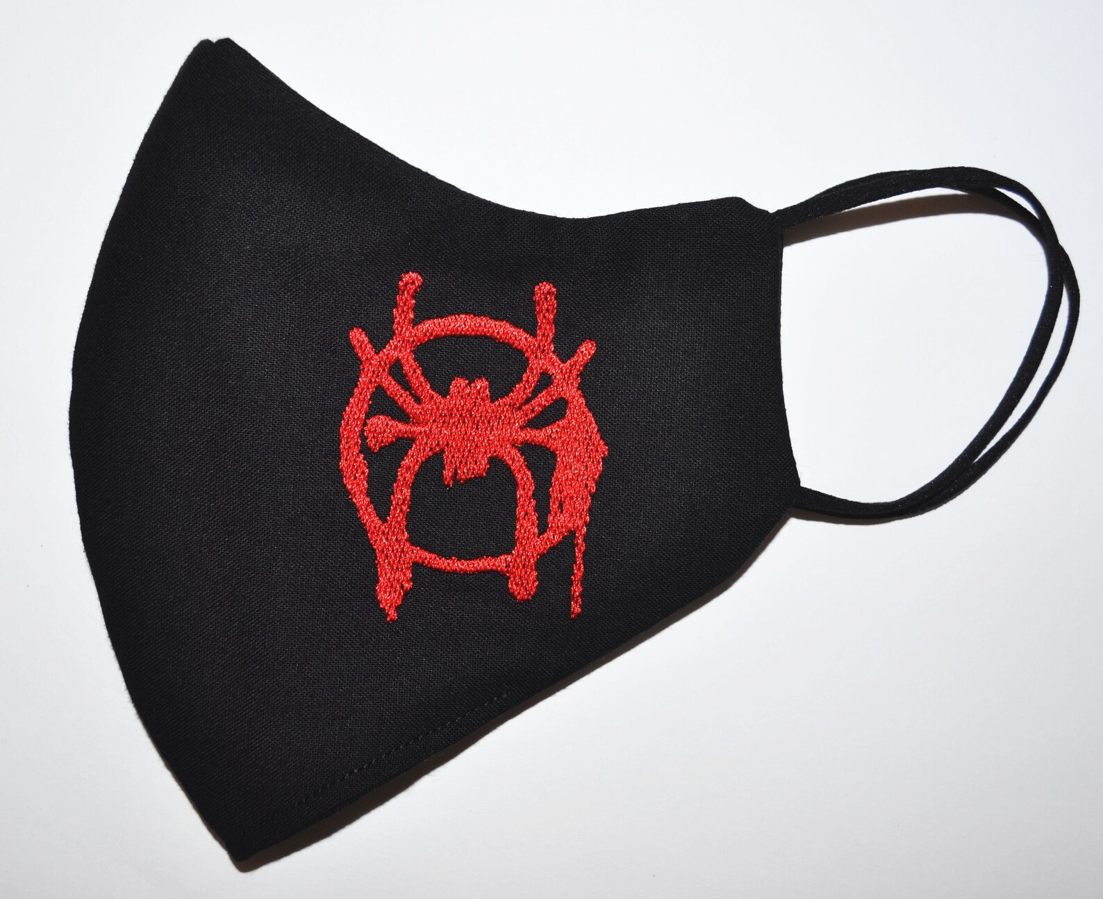 Miles Morales Spider-man Face Mask ADULT Embroidered | Etsy