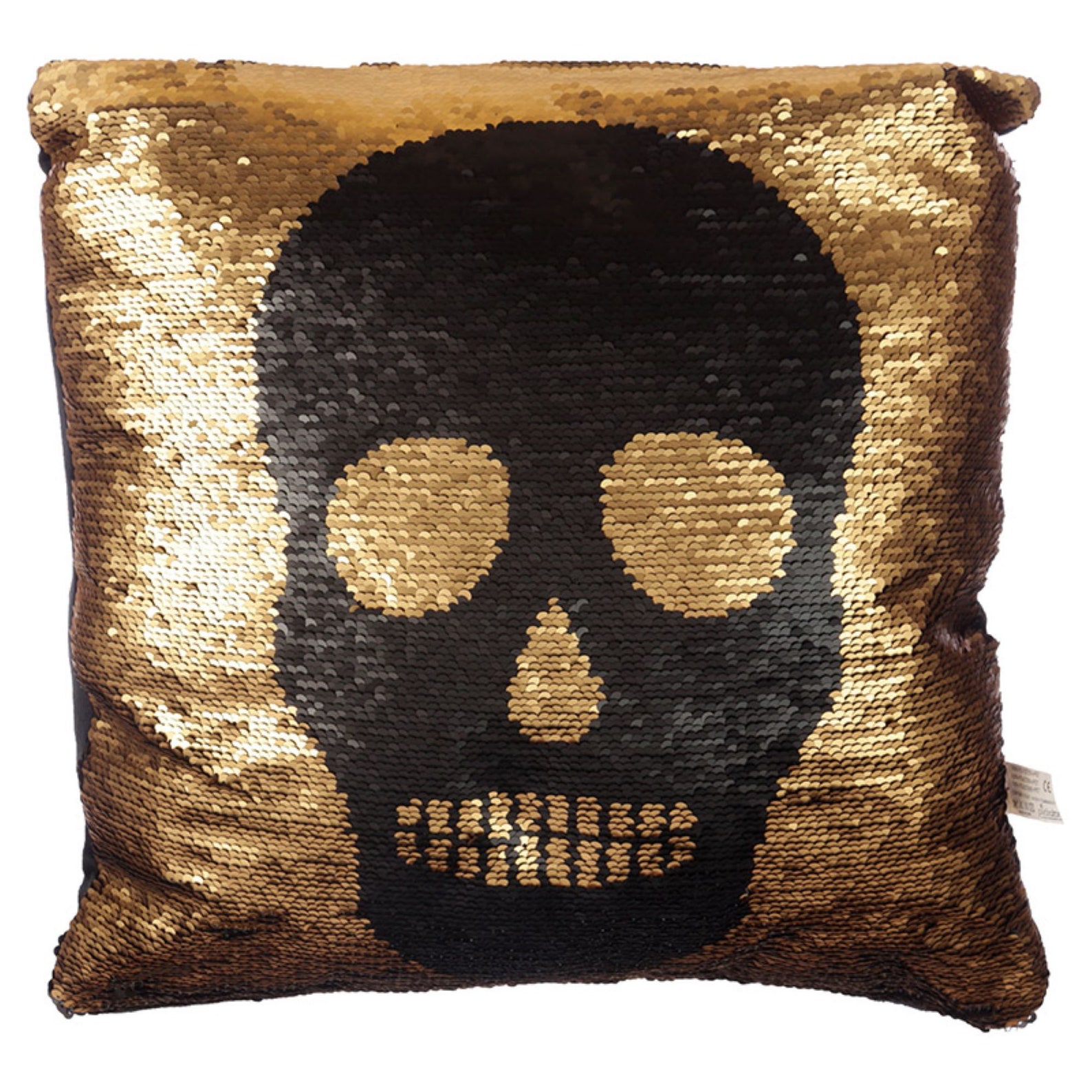 Sequin Two Tone Skull Design Cushion Skull Pillow Skull - Etsy