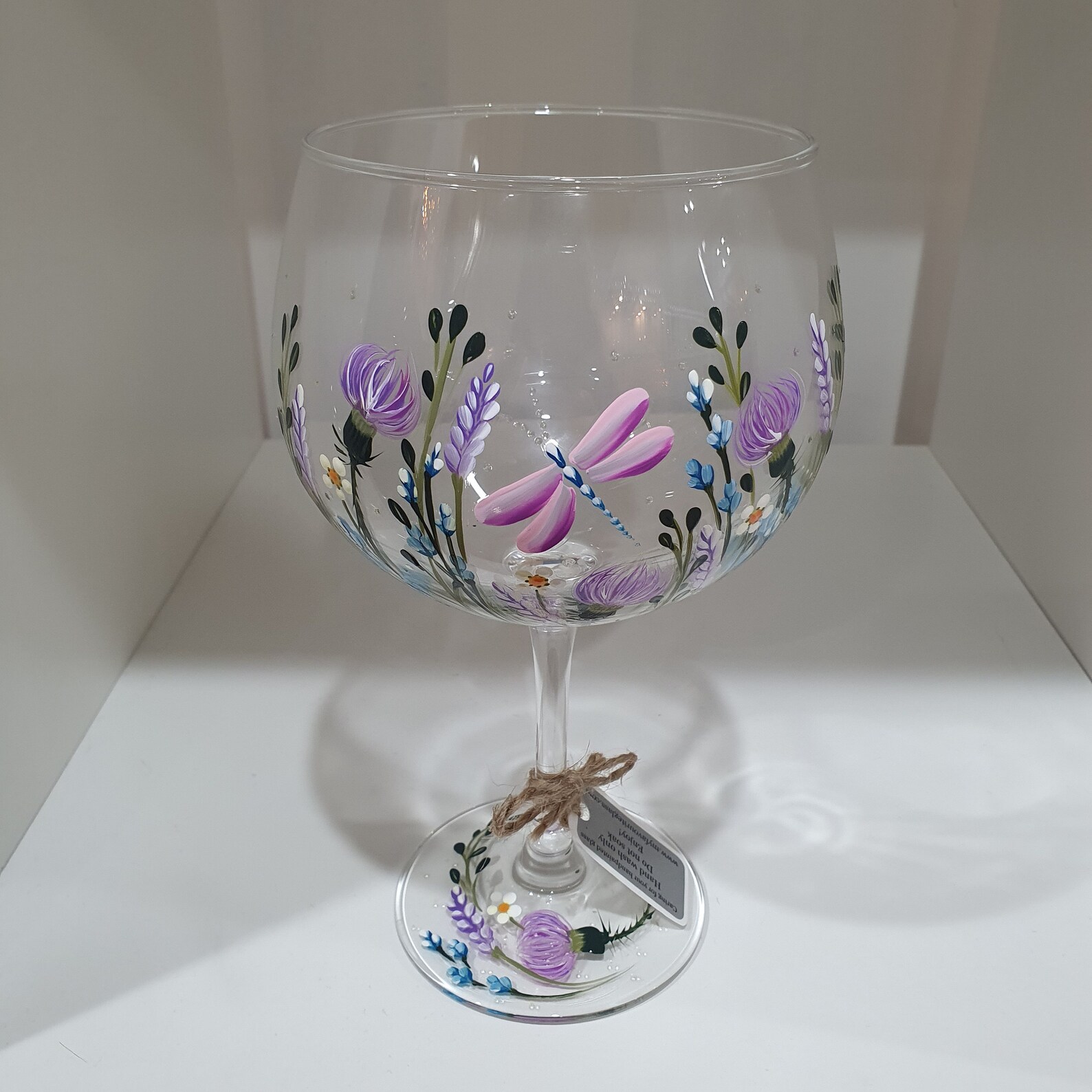 Hand Painted Dragonfly Gin Glass - Etsy