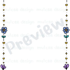 Floral Borders | Spring Easter Frames | Cute Frames | Hand-drawn Frames ...