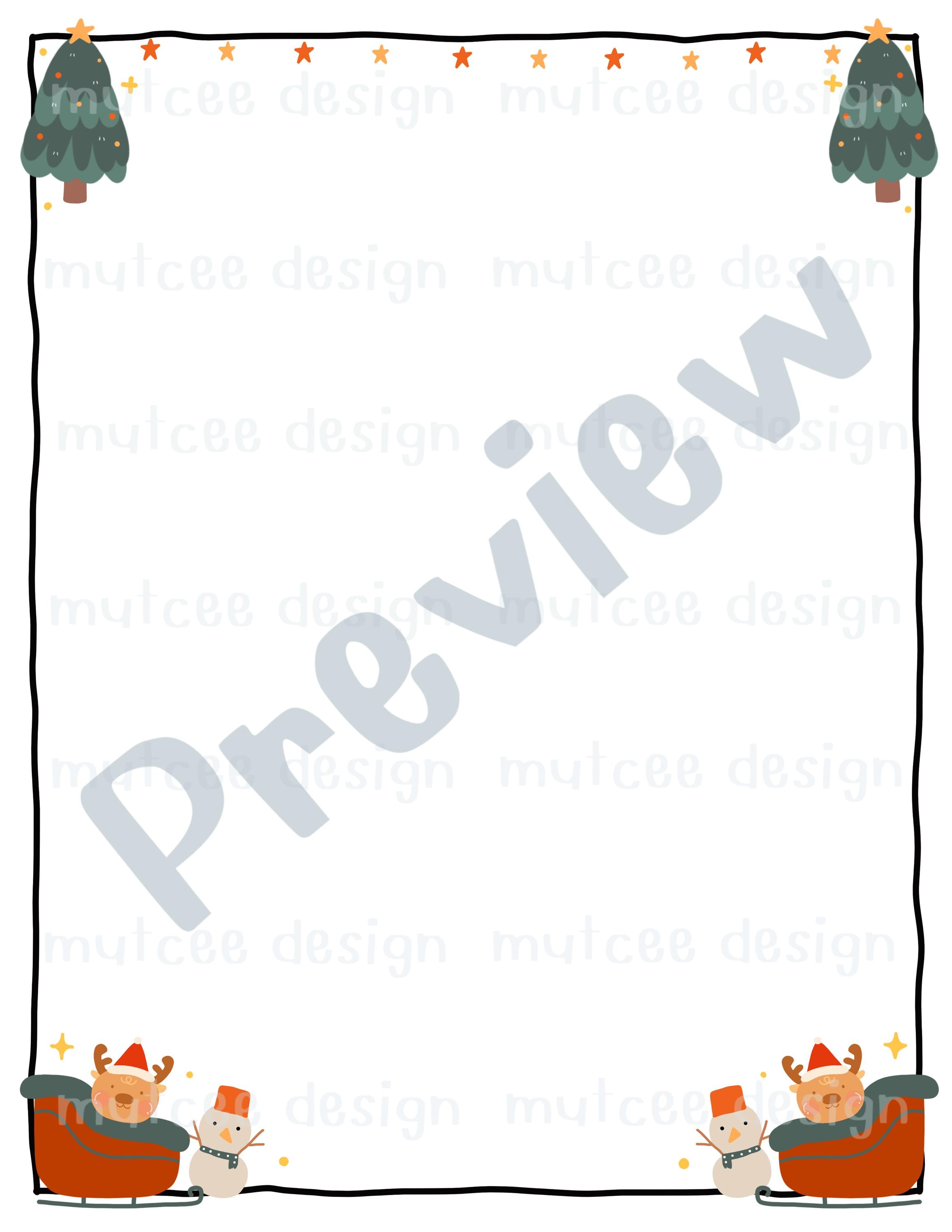 Christmas Border | Frame | Cute Frames | Hand-drawn Frame | Hand ...