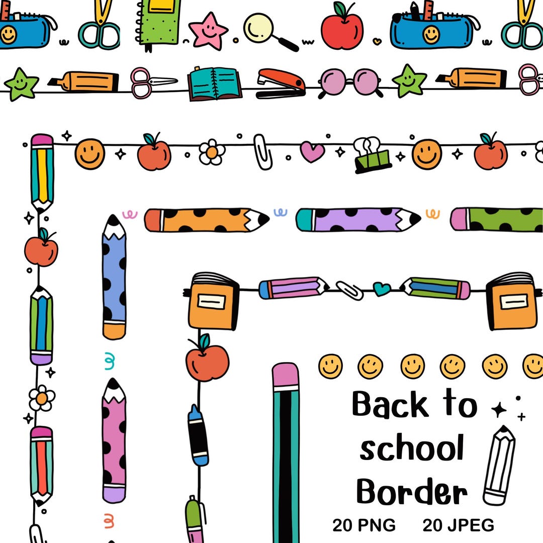 Back to School Borders | Cute Frames | Doodle Frames | Doodle Borders ...
