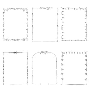 Christmas Border | Frame | Cute Frames | Hand-drawn Frame | Hand ...