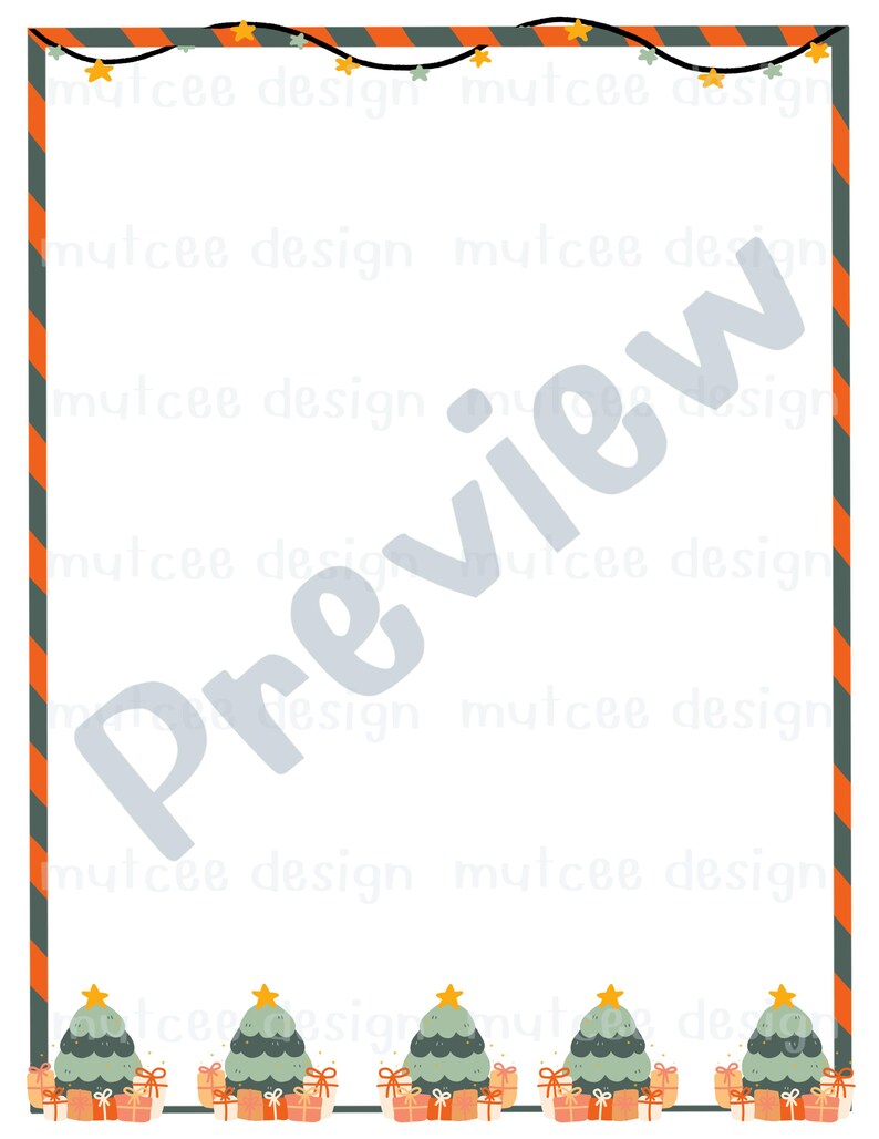 Christmas Border Set 3, Hand Drawn Border Clipart, Doodle Frames ...