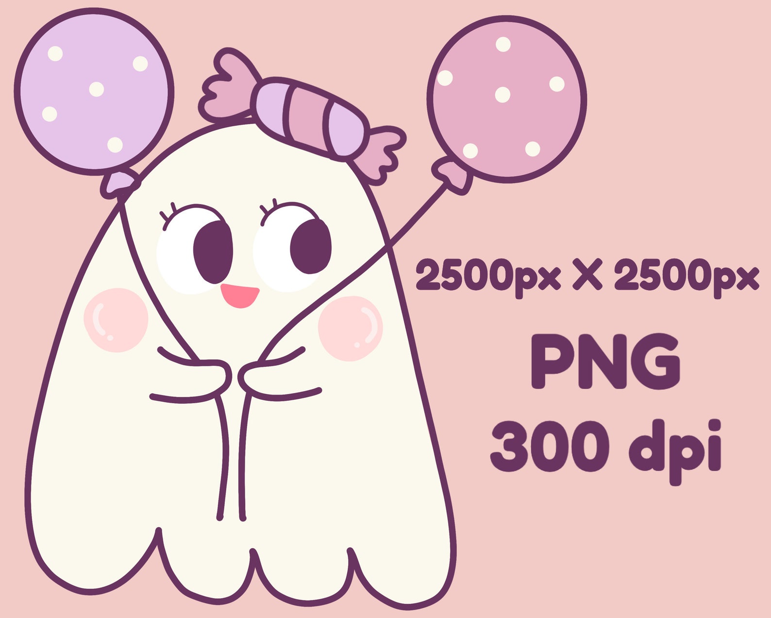 Ghost Kawaii Clipart Halloween , Cute Pink Clipart , Kawaii Pumpkin ...