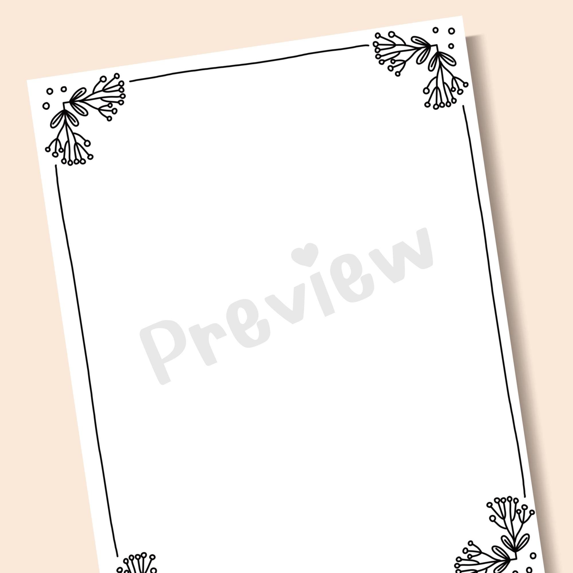 Floral Borders | Spring Easter Frames | Cute Frames | Hand-drawn Frames ...