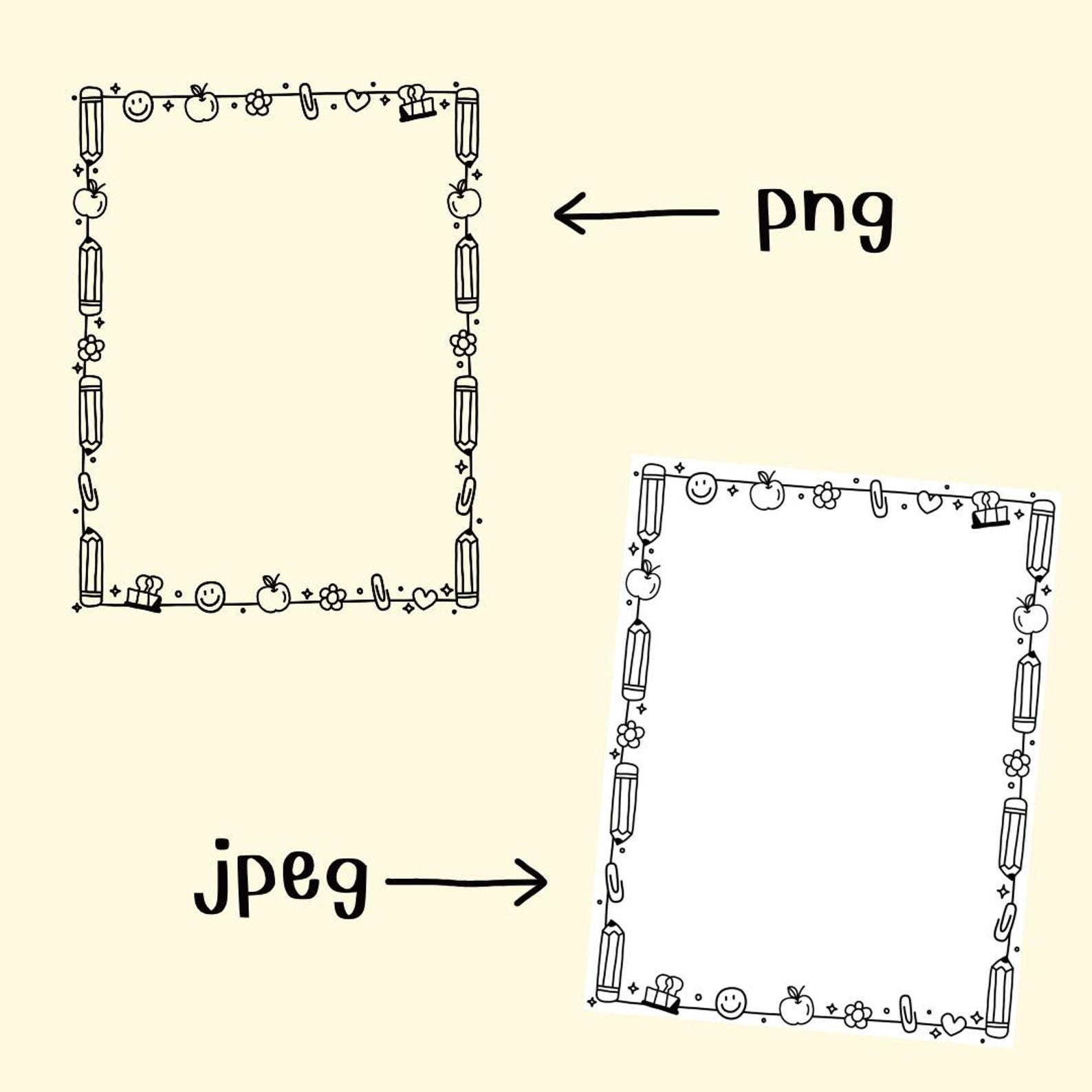 Back to School Borders | Cute Frames | Doodle Frames | Doodle Borders ...