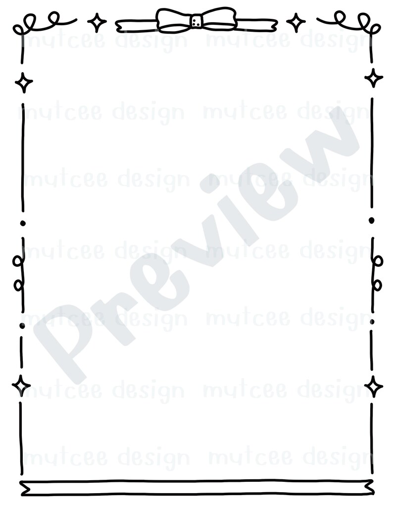 Coquette Frames | Frames | Cute Frames | Hand-drawn Frame | Borders PNG ...