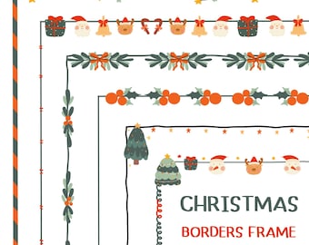 Christmas Border | Frame | Cute Frames | Hand-drawn Frame | Hand ...