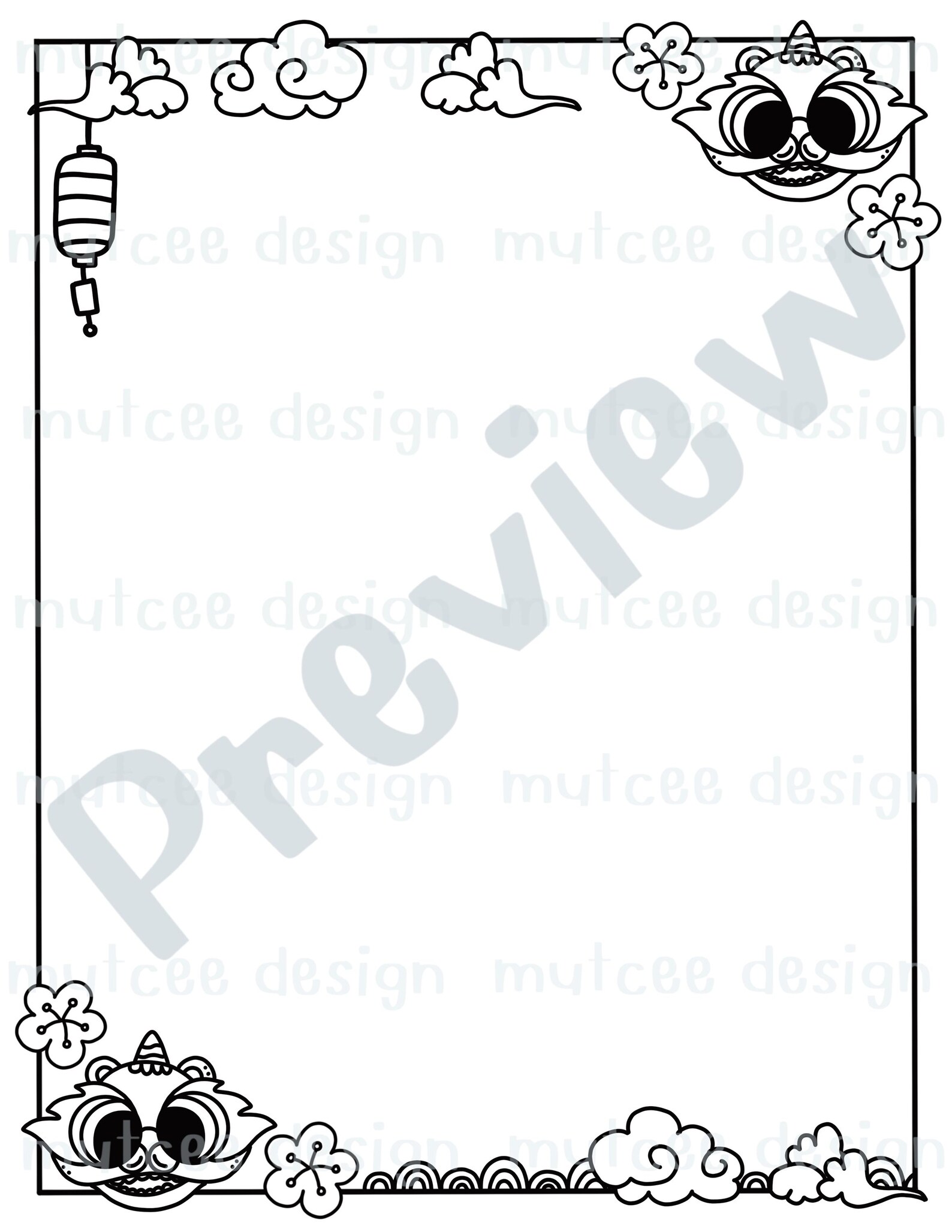 Chinese New Year | Lunar New Year | Frames Png | Frames Clipart | Hand ...