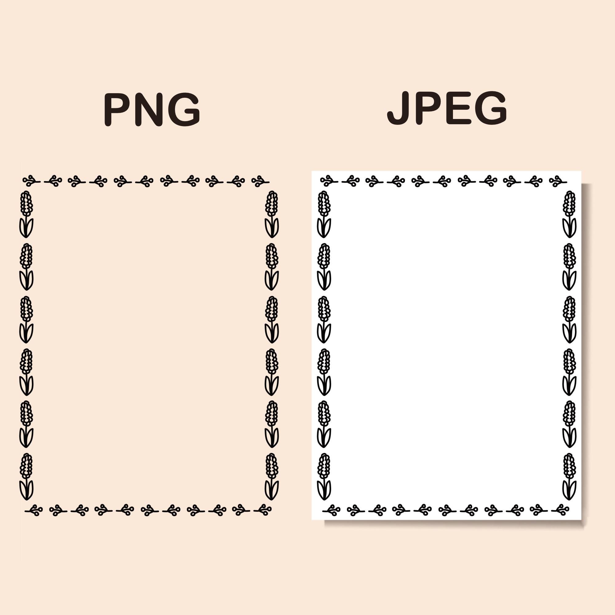 Floral Borders | Spring Easter Frames | Cute Frames | Hand-drawn Frames ...