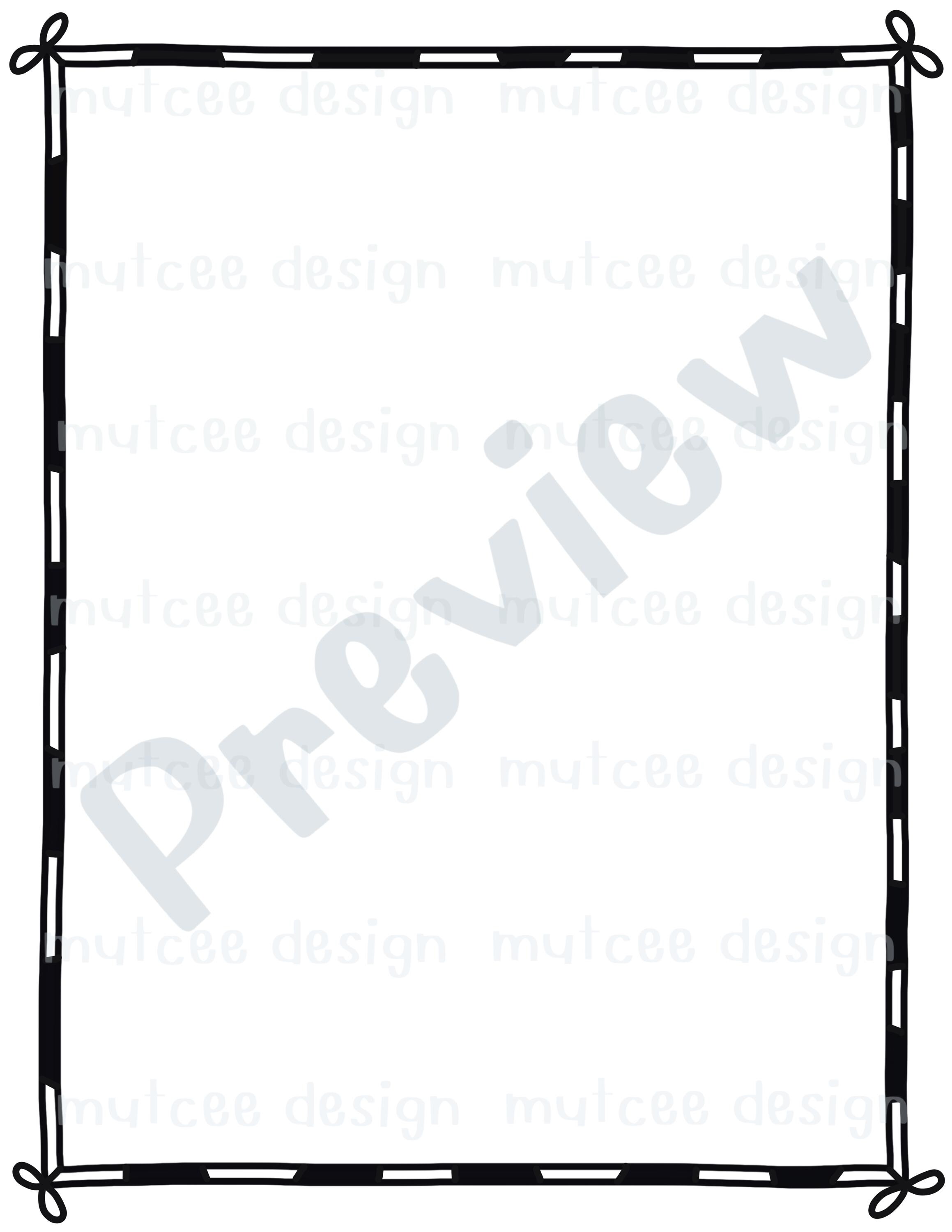 Doodle Png Border, Hand Drawn Border Clipart, Doodle Frames Clipart ...