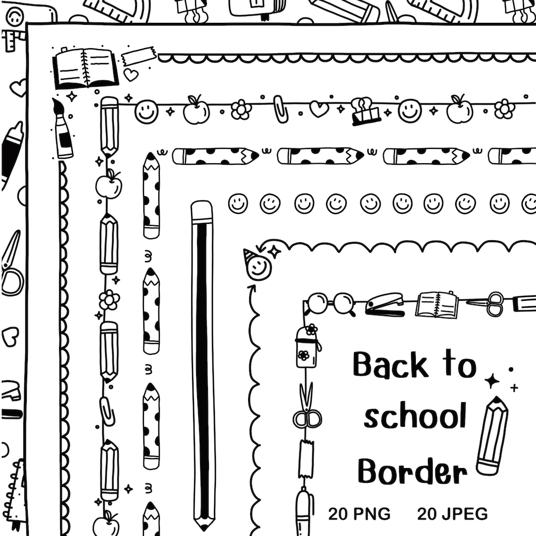 Back to School Borders | Cute Frames | Doodle Frames | Doodle Borders ...