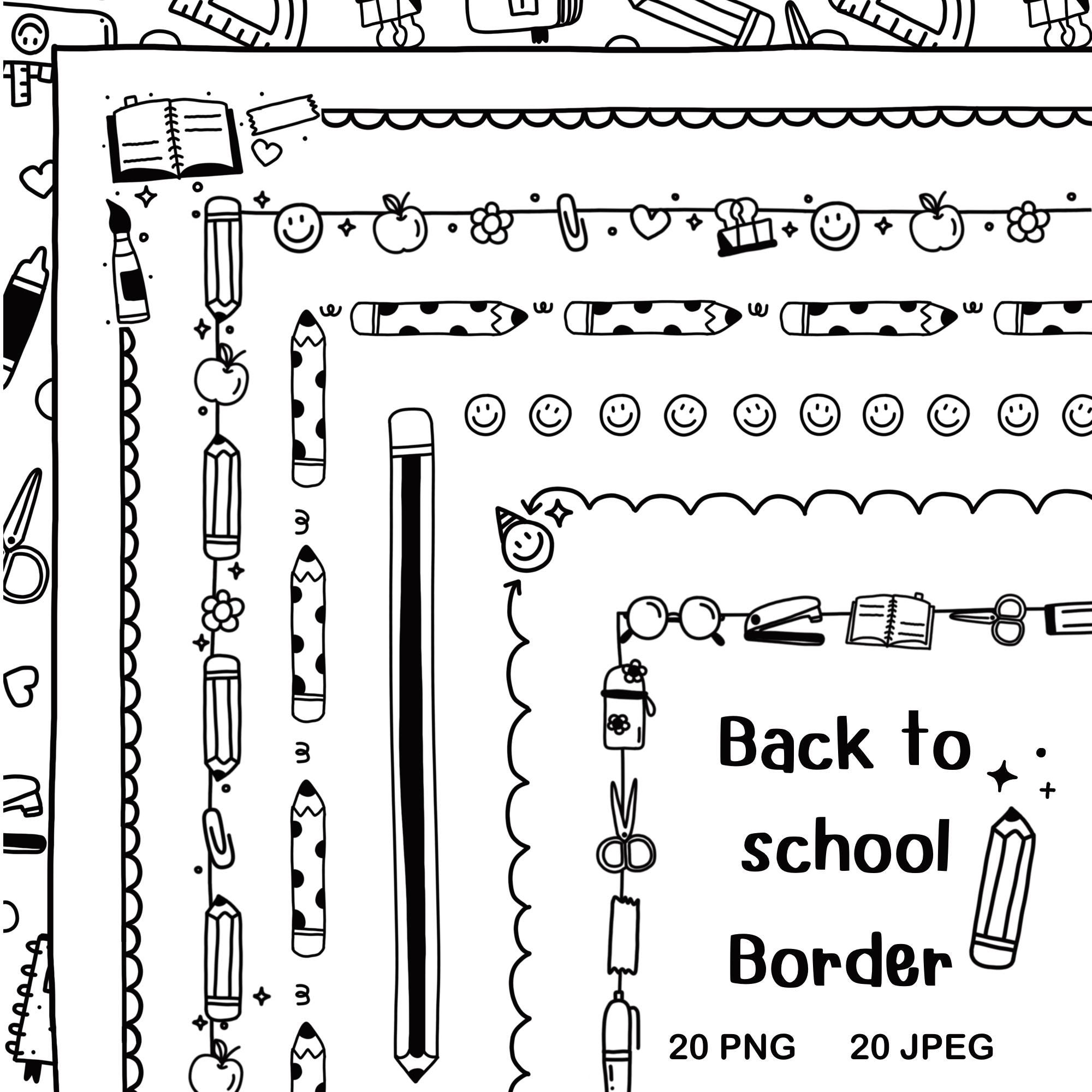 Back to School Borders | Cute Frames | Doodle Frames | Doodle Borders ...