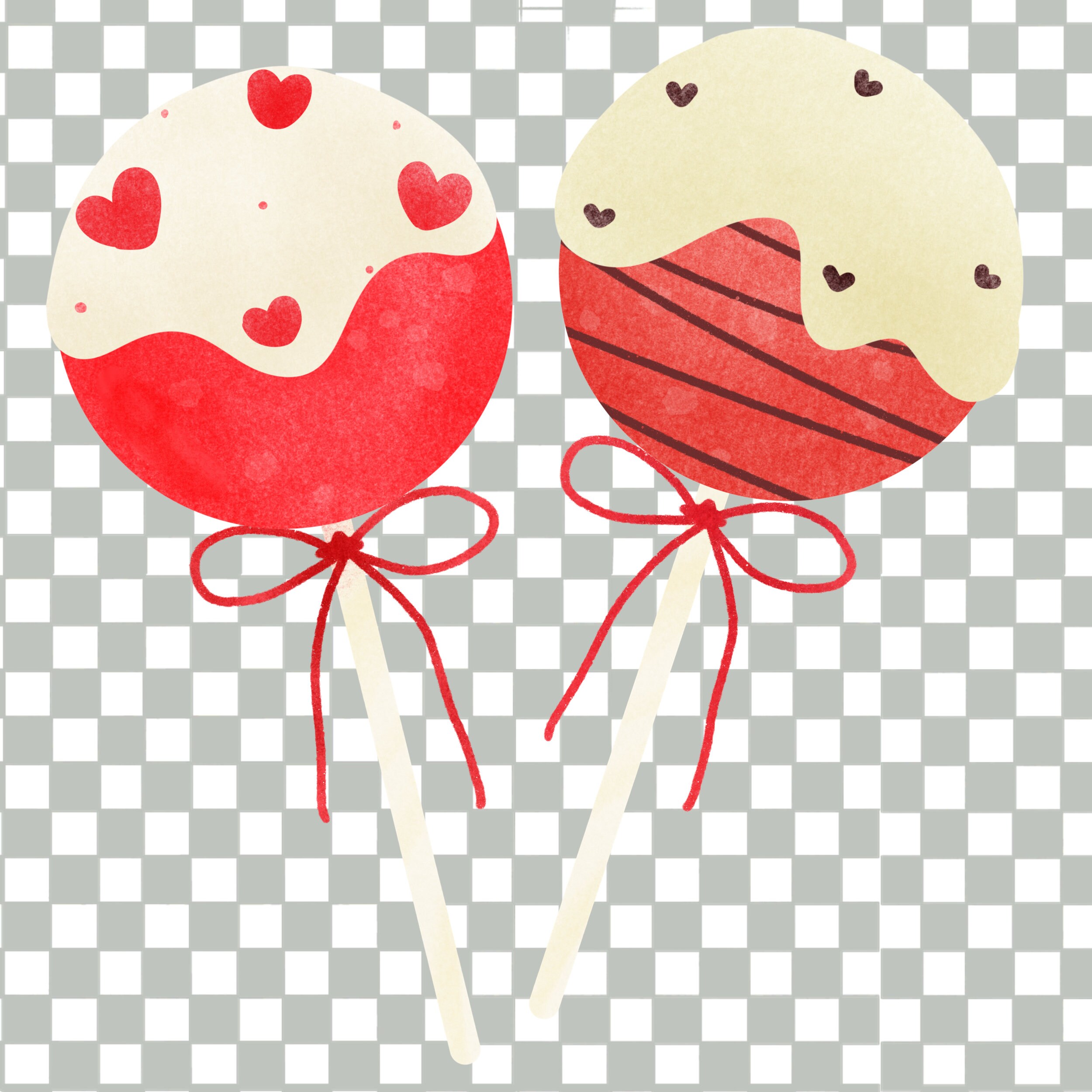 Cute Watercolor Cake Pops Clipart Set - Clip Art Set of Cake, Cake ...