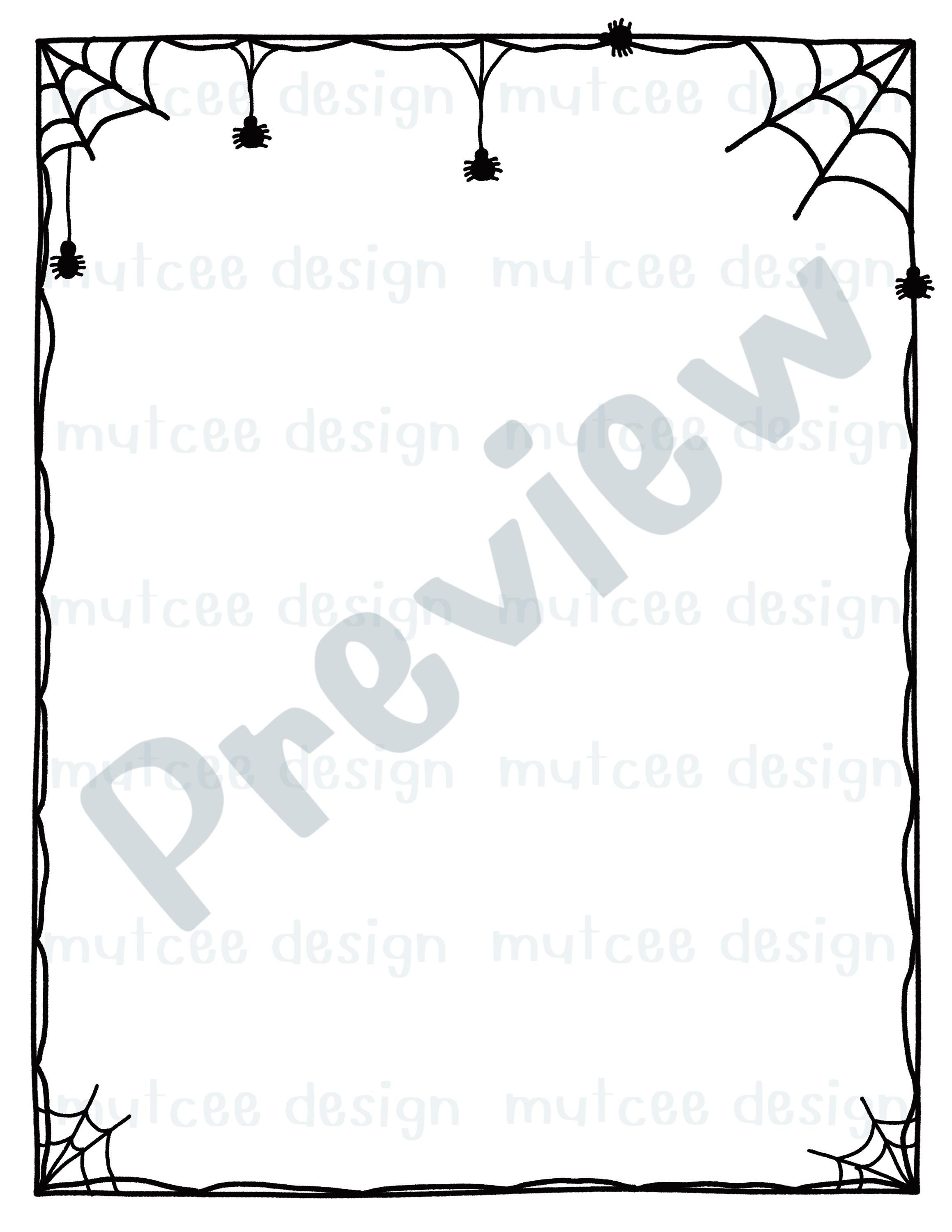 Halloween Frames | Ghost Frame | Borders PNG | Cute Frames | Hand-drawn ...
