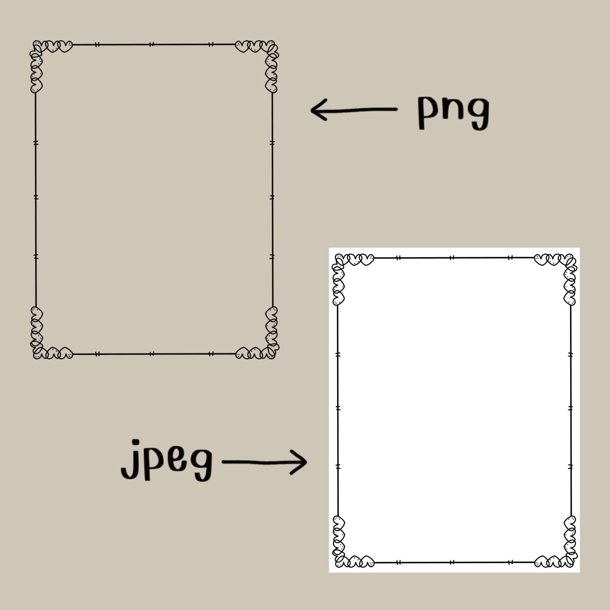 Valentines Day Borders Frames Clipart Set 2, Hand Drawn Frame Clipart ...