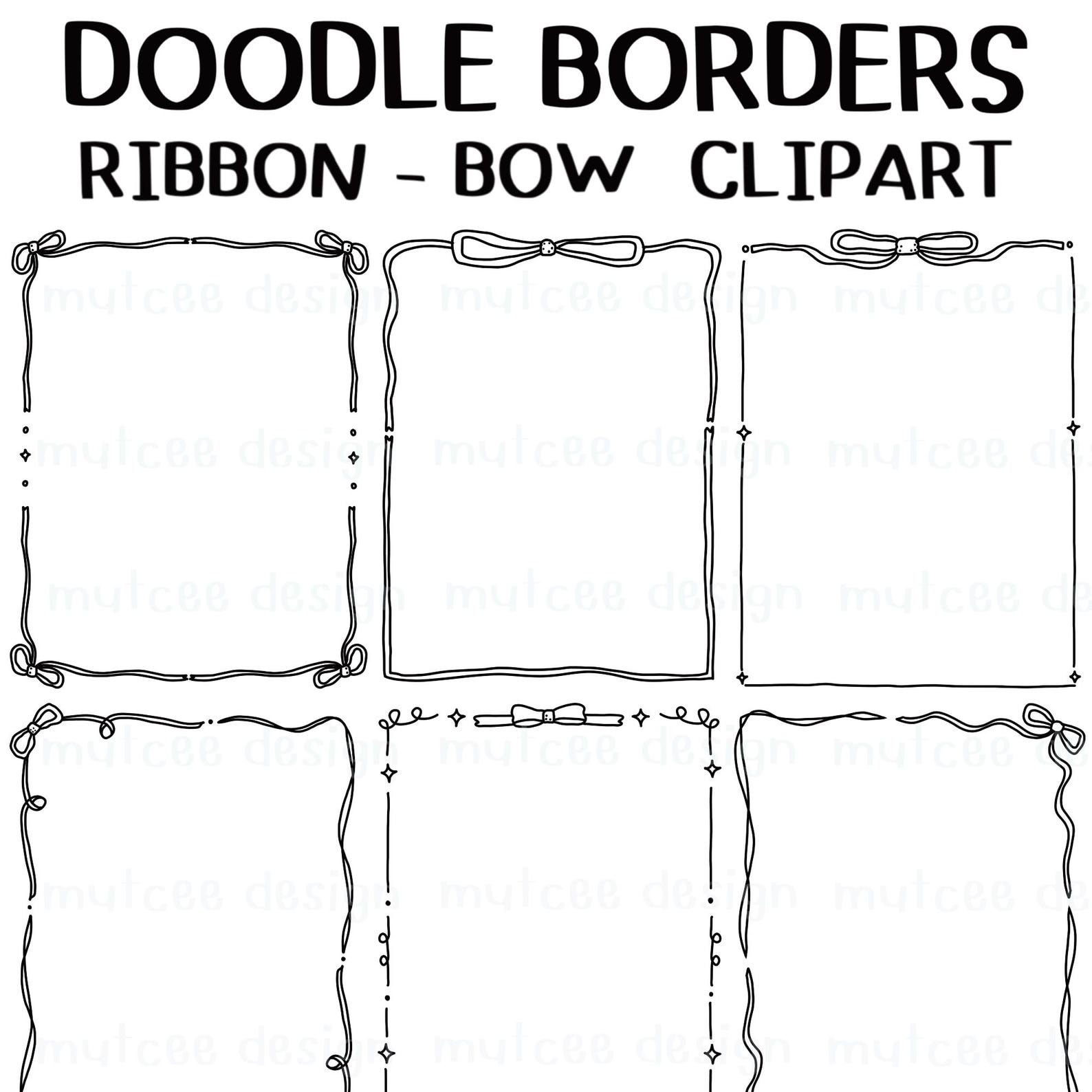 Coquette Frames | Frames | Cute Frames | Hand-drawn Frame | Borders PNG ...