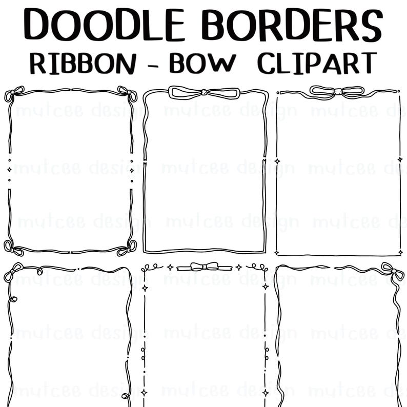 Coquette Frames | Frames | Cute Frames | Hand-drawn Frame | Borders PNG ...