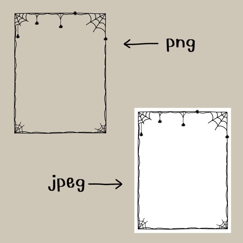 Halloween Frames | Ghost Frame | Borders PNG | Cute Frames | Hand-drawn ...