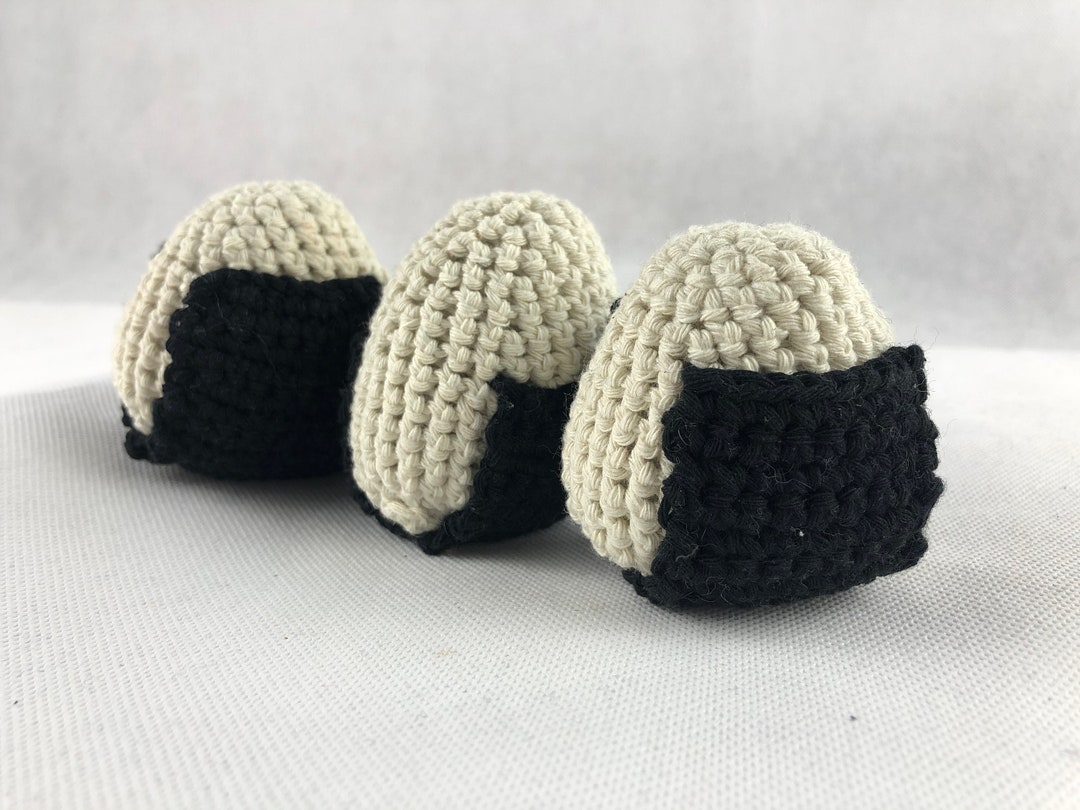 Crochet Onigiri Häkeln Onigiri Rice Ball Amigurumi Rice - Etsy