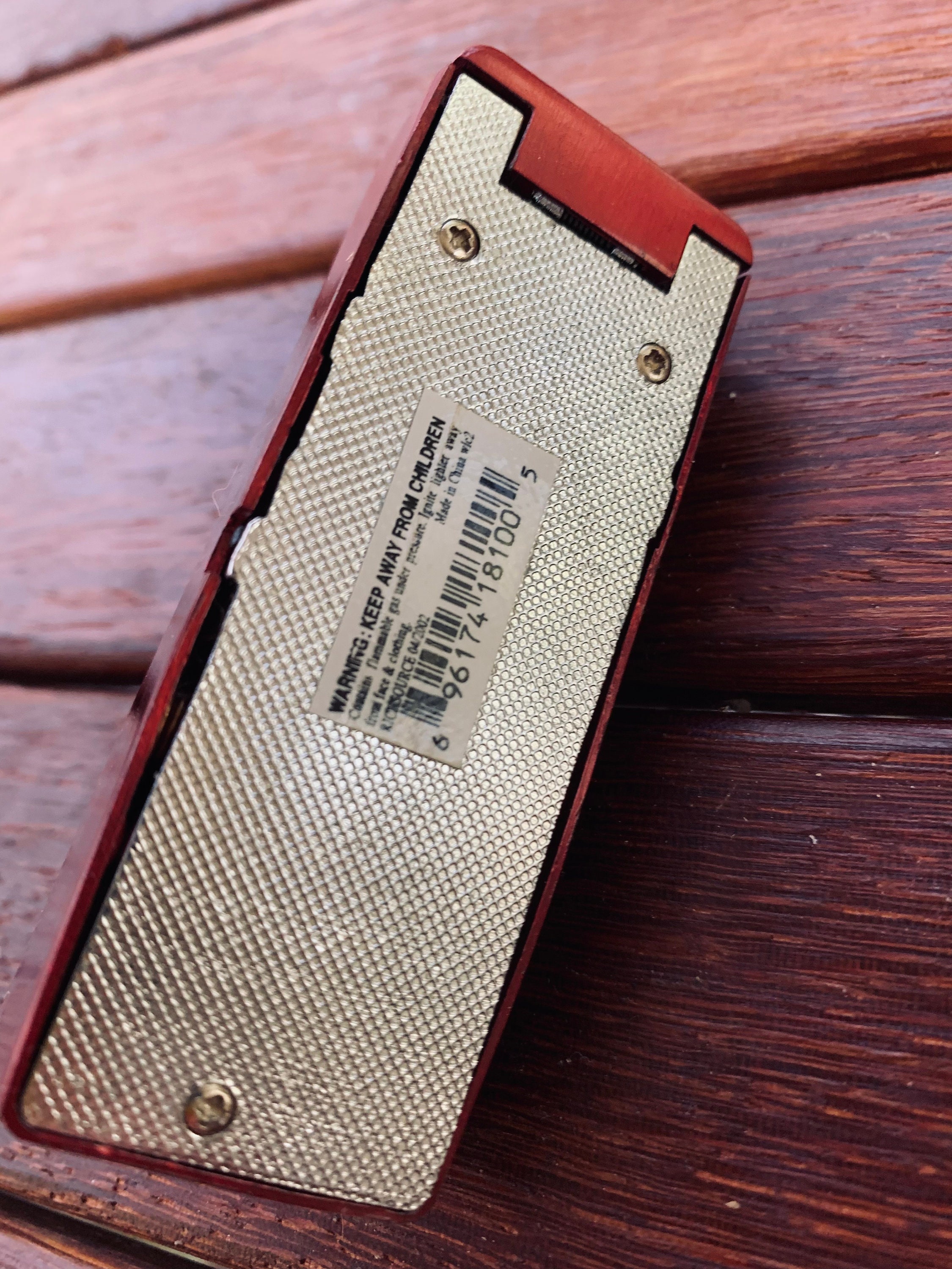 Vintage Modern NOS Red Metallic Detailed Accents Pay Phone Cigarette ...