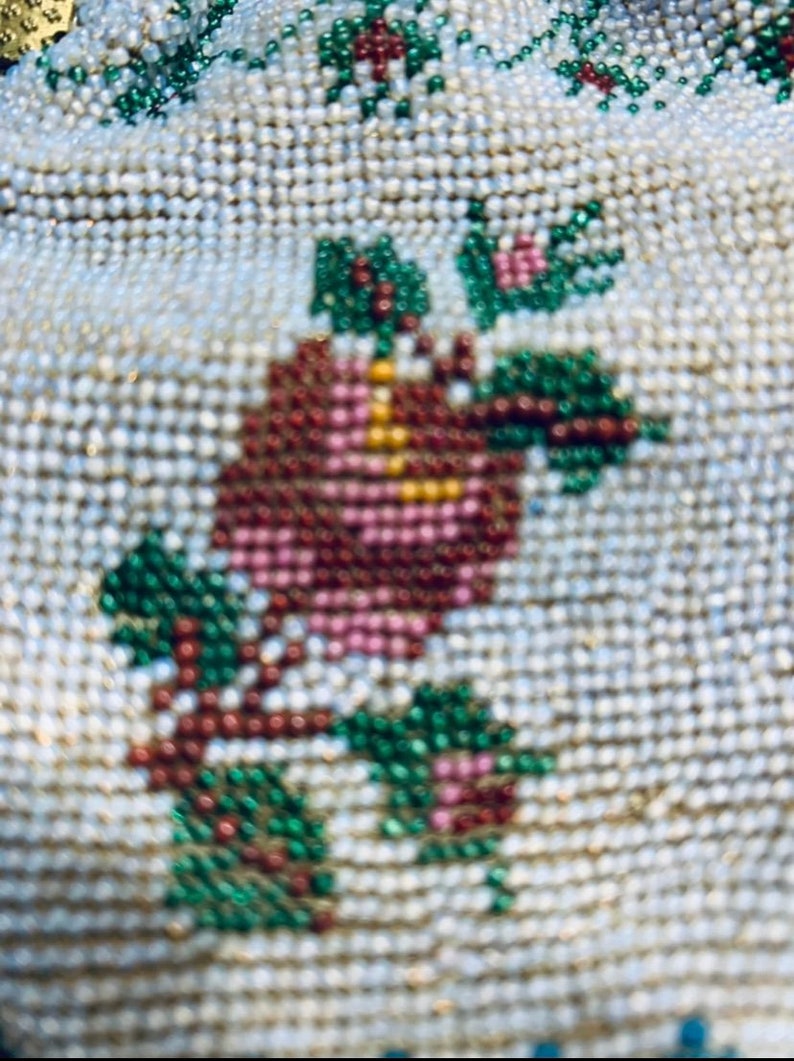 Antique Beaded Monogram Floral Purse 1840 Hand Sewn - Etsy