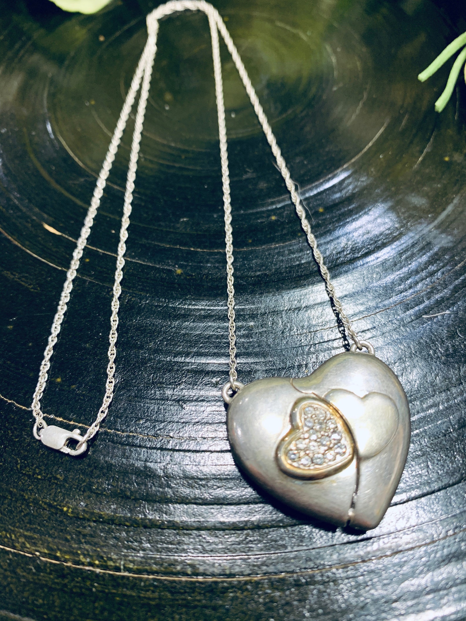 Vintage Lenox Gold on Silver Open Heart Love Necklace - Etsy