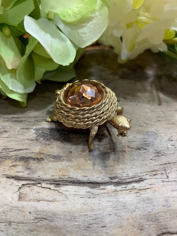 Vintage gold turtle amber - Gem