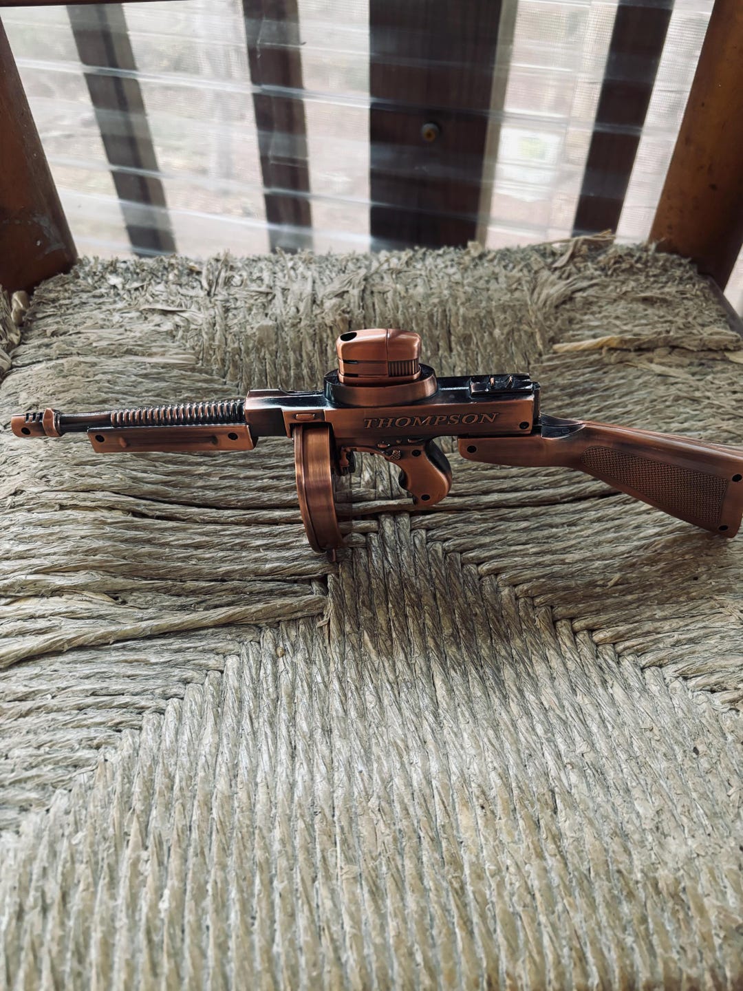 Vintage Estate Copper Colored 1928 Tommy Machine Gun Table Top ...