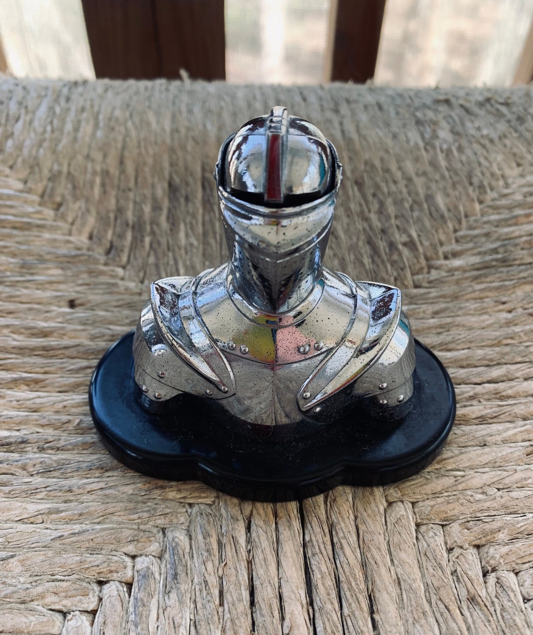 Vintage Estate Working/functional Negbaur Knight Bust Table Lighter on ...