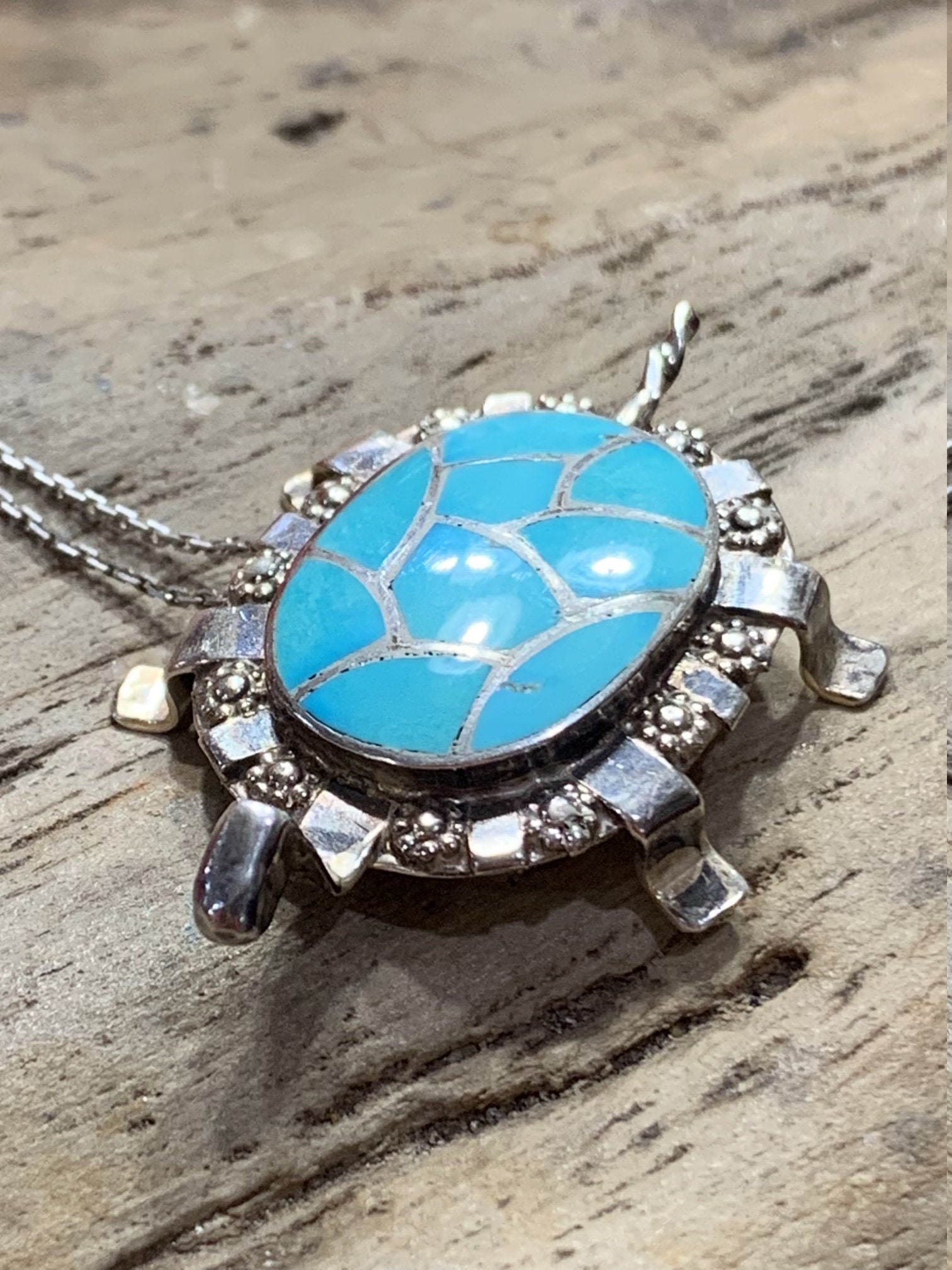 Vintage Artisan Handmade Hand Signed Zuni Made Turquoise & - Etsy