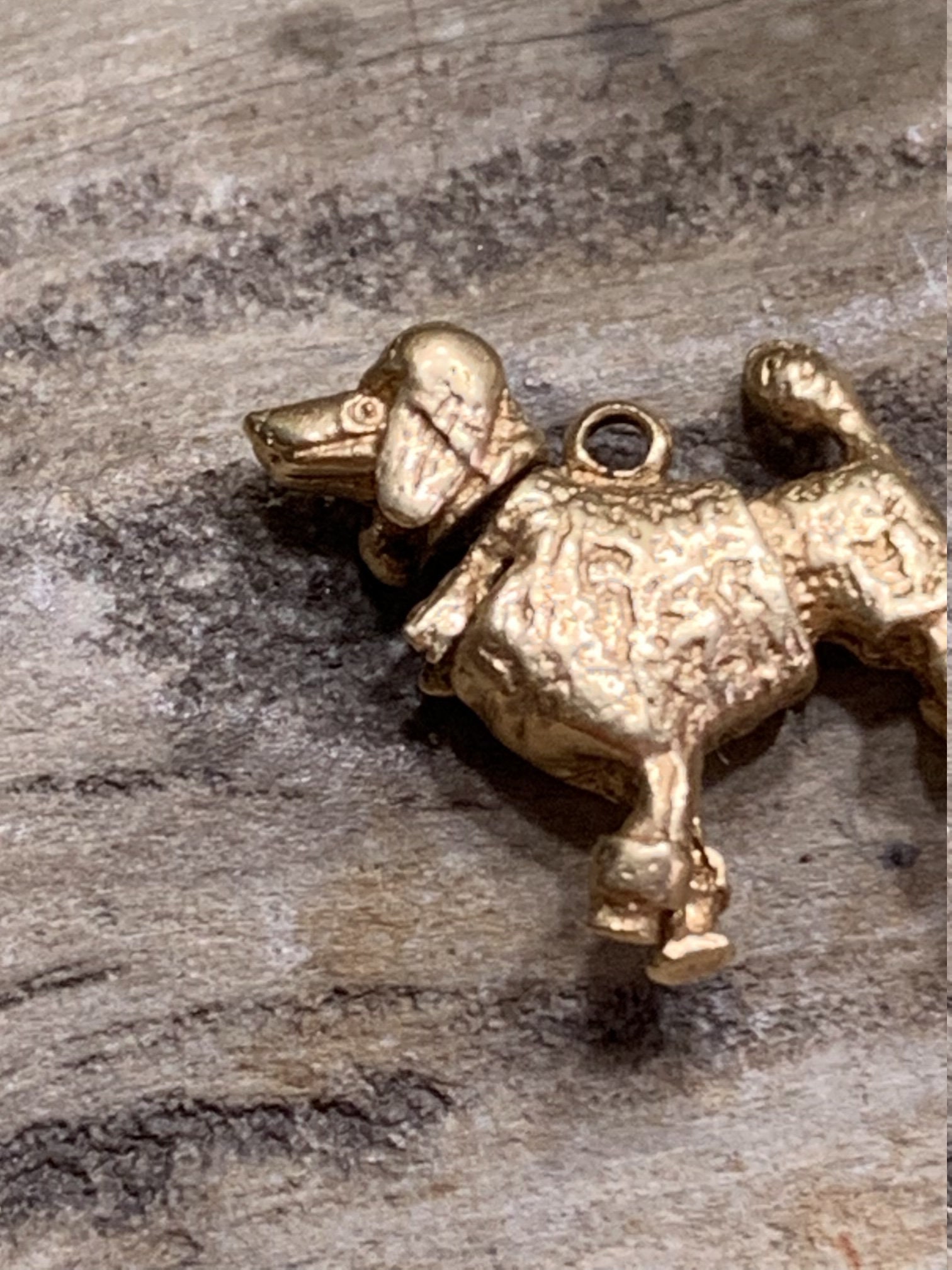 Vintage 14k Y. Gold Articulated Poodle Charm - Etsy
