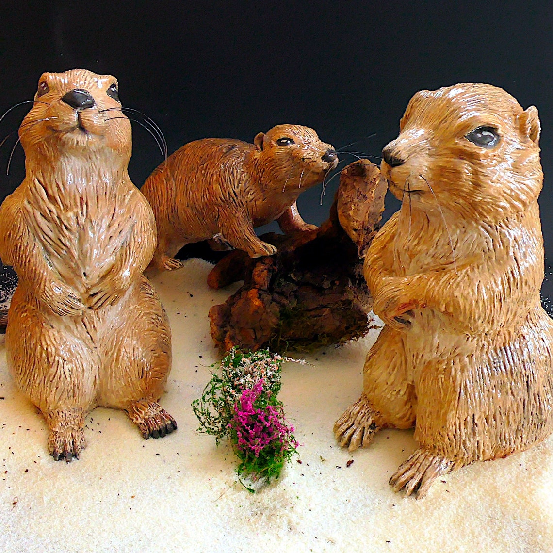 Prairie Dogs Ceramic Animal Sculpture Squirrel-like Prairie - Etsy