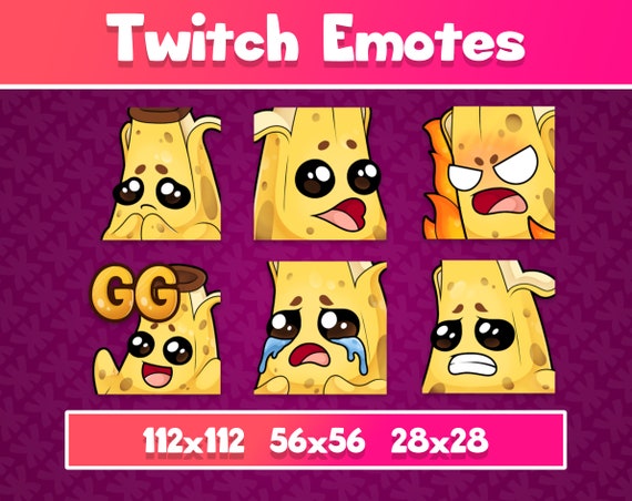 Banana Emote Pack Please Pog Rage GG Cry Cringe | Etsy