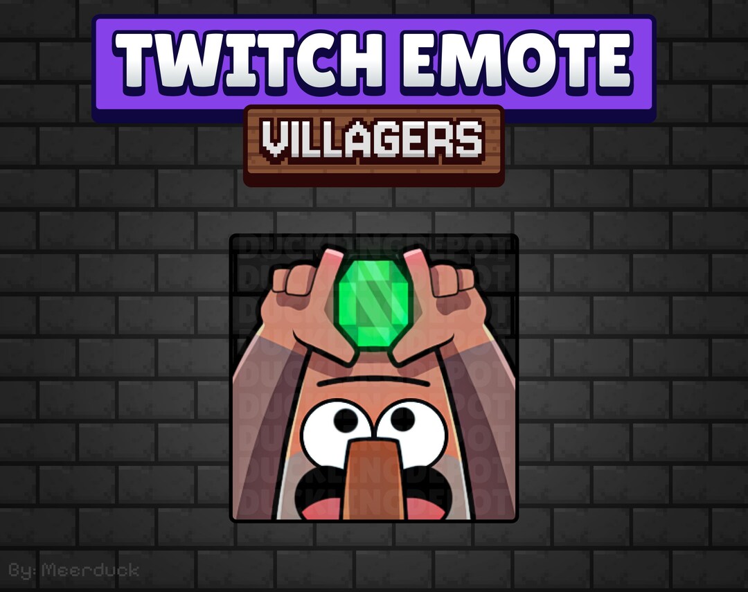 Villager Emerald Emote Twitch - Etsy
