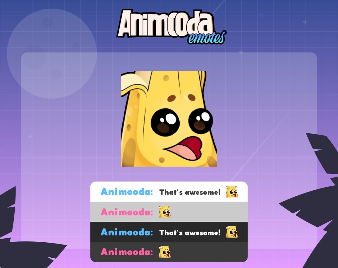 Pog Banana Emote Sub Emotes - Etsy