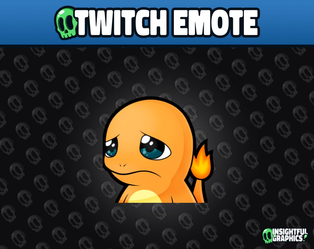 Charmander Sad Emote twitch - Etsy
