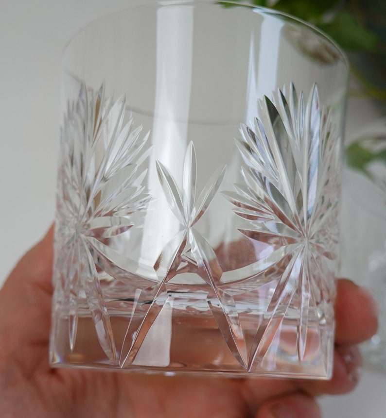 Two Edinburgh Crystal Star of Edinburgh Pattern Whisky Tumblers Glasses ...