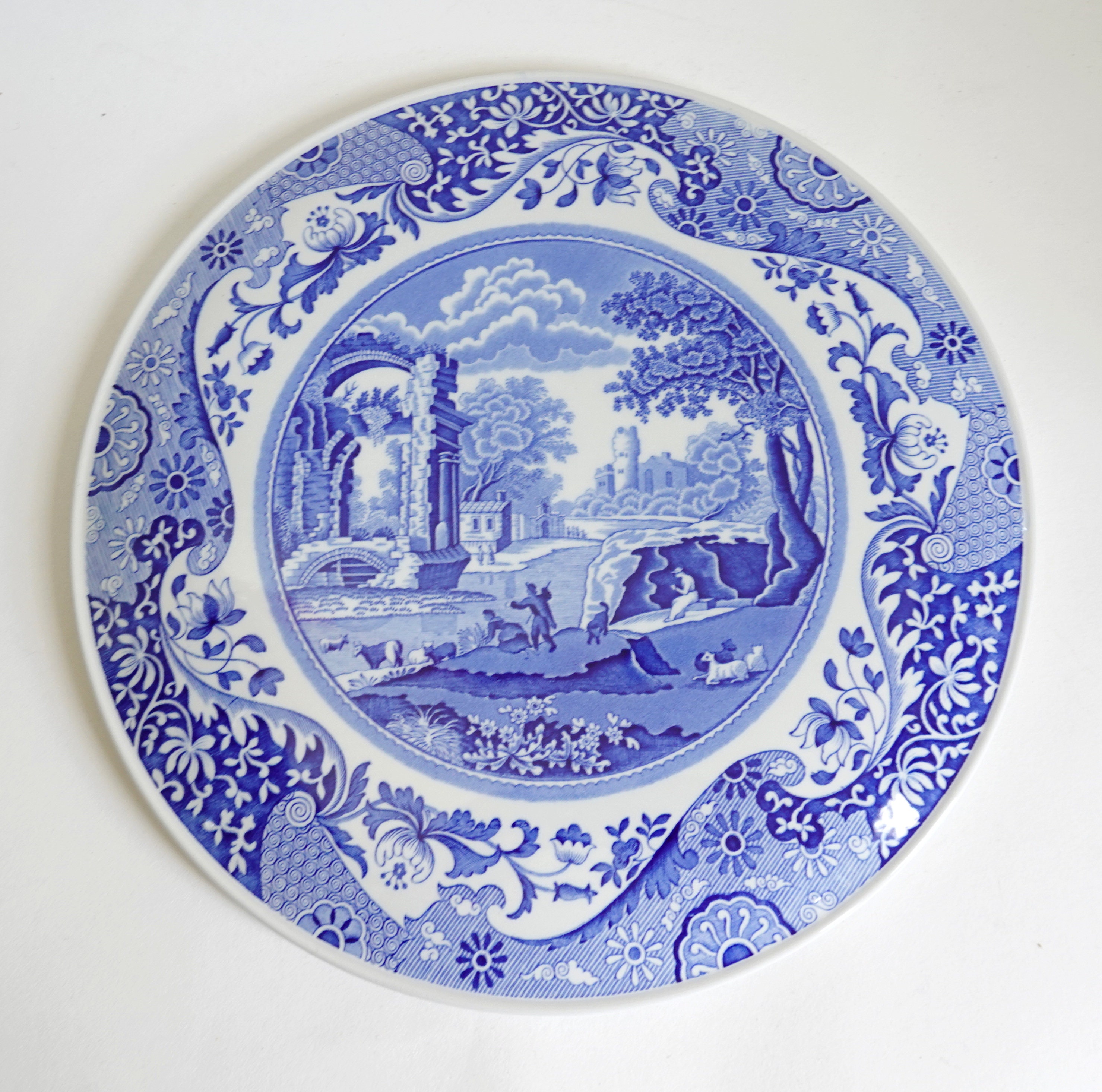 Spode Italian Blue & White Domed Cake Plate / Serving Platter - Etsy